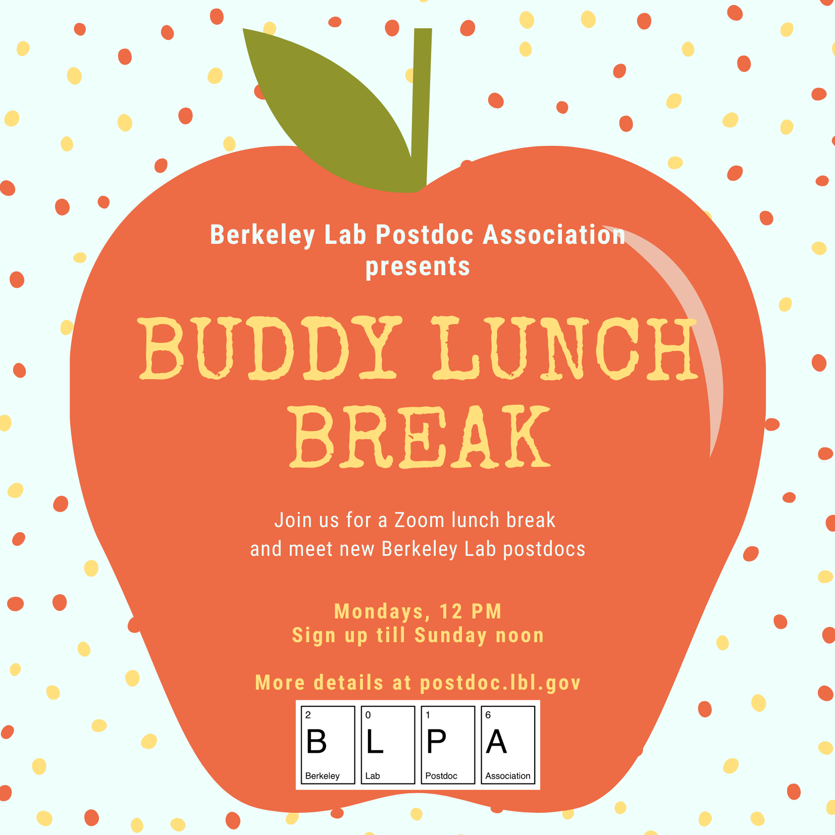 Buddy Lunch Break – Berkeley Lab Postdoc Association