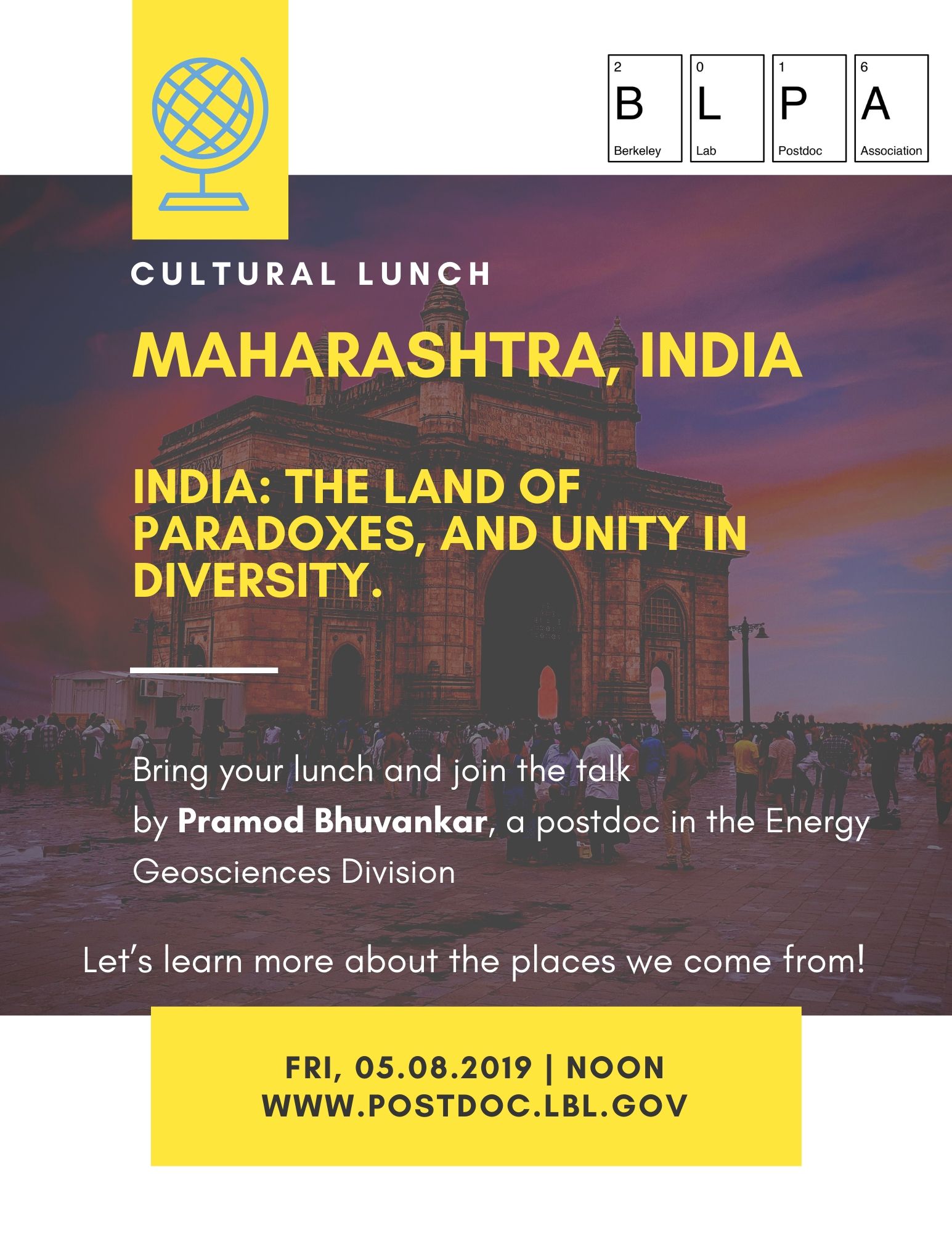 Cultural Lunch – India – Berkeley Lab Postdoc Association
